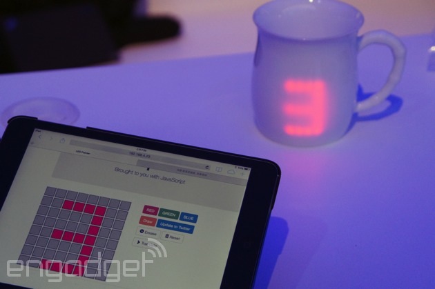 Intel shows off a light-up smart mug, because why not?