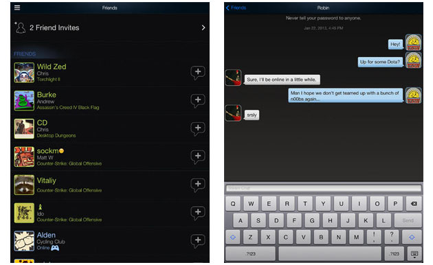 Valve updates Steam Mobile for iOS with new UI and more social options