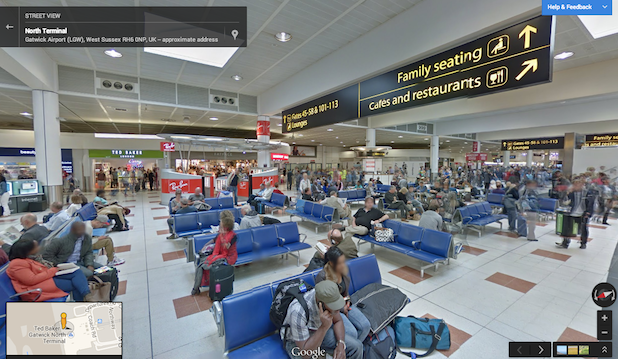 Google's Street View tour of Gatwick Airport is its biggest European ...