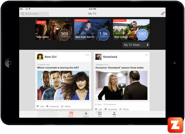 Zeebox update for iOS lets you follow TV show news before the air date