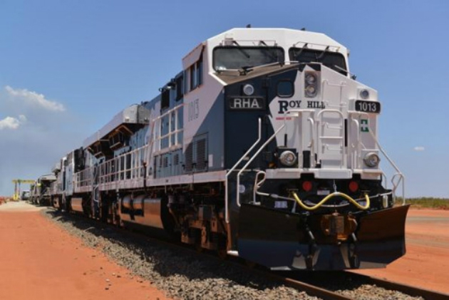 R/C trains haul ore in extreme heat so humans don't have to