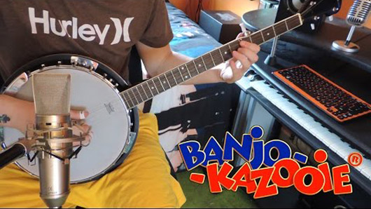 One-man band covers Banjo-Kazooie theme, all instruments included