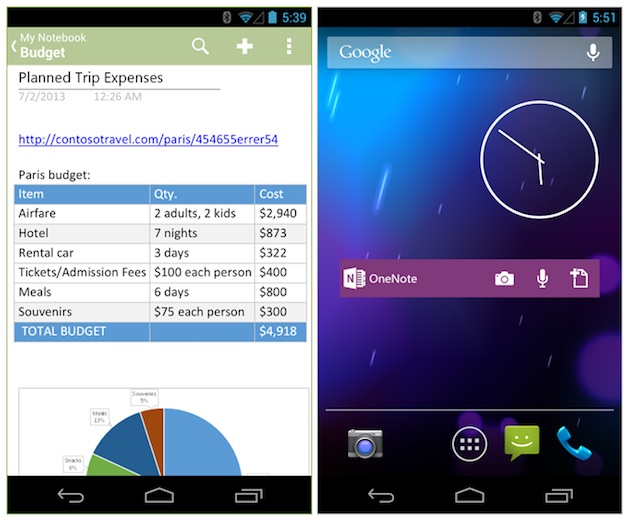 Android 版 Microsoft OneNote 更新，支援系統內的分享功能和加入 Widget 等