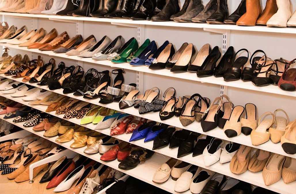 I saw this shoe storage hack in a blogger's closet tour and it's a game ...