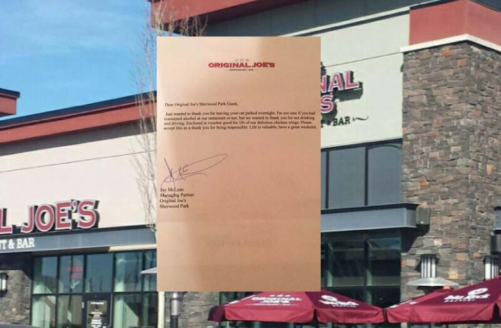 Woman finds surprising note on car she left in bar parking lot overnight