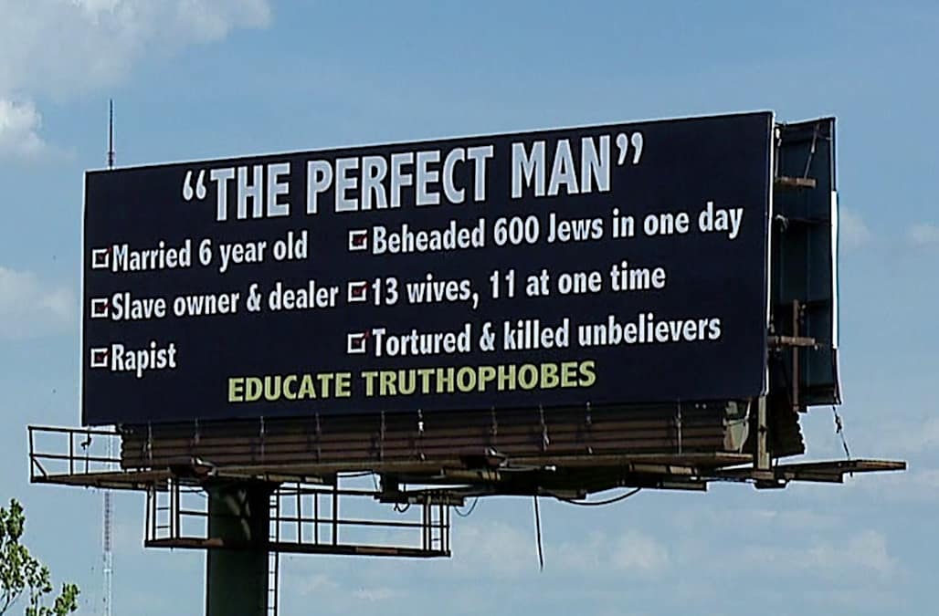 Muslims appalled at 'perfect man' billboard on Indiana highway - AOL