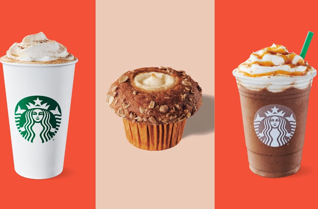 Here's everything on Starbucks' fall menu, from pumpkin spice drinks to ...