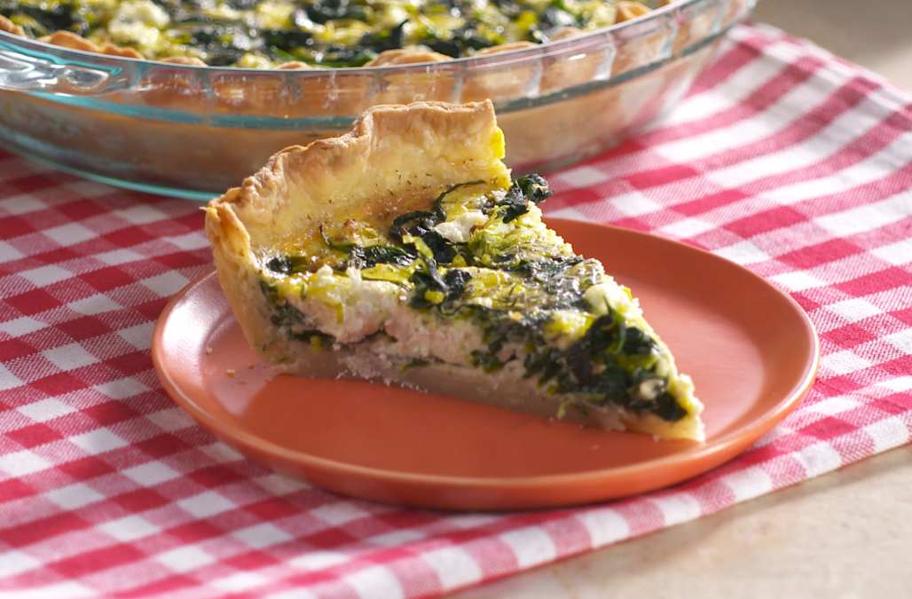 Finesse your culinary game with this decadent goat cheese quiche