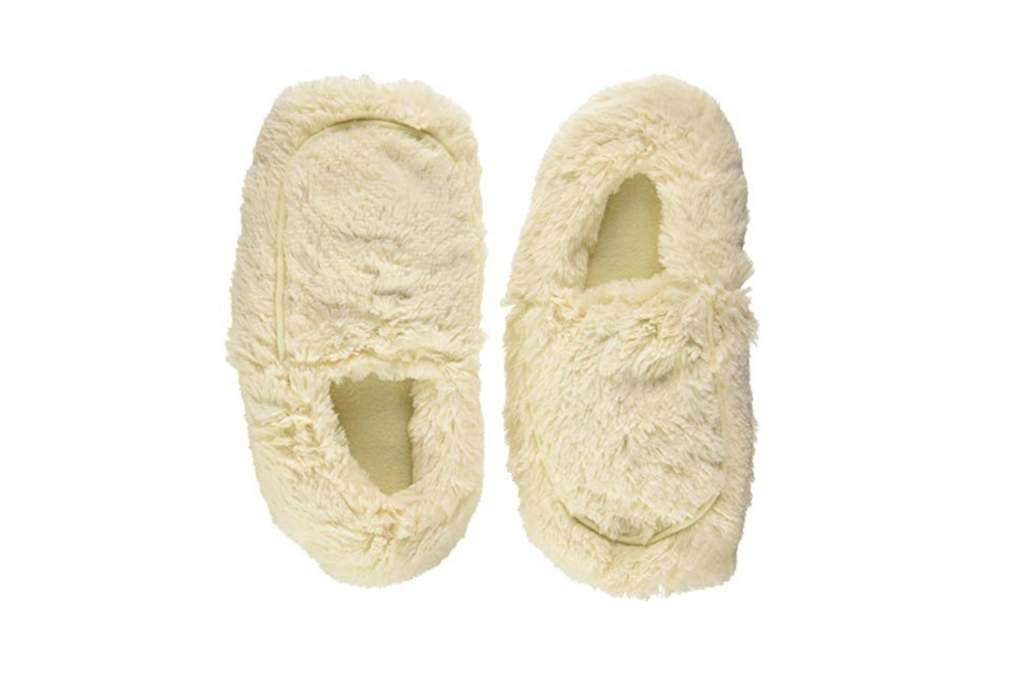 These microwaveable slippers are only $20 and will keep you super warm ...