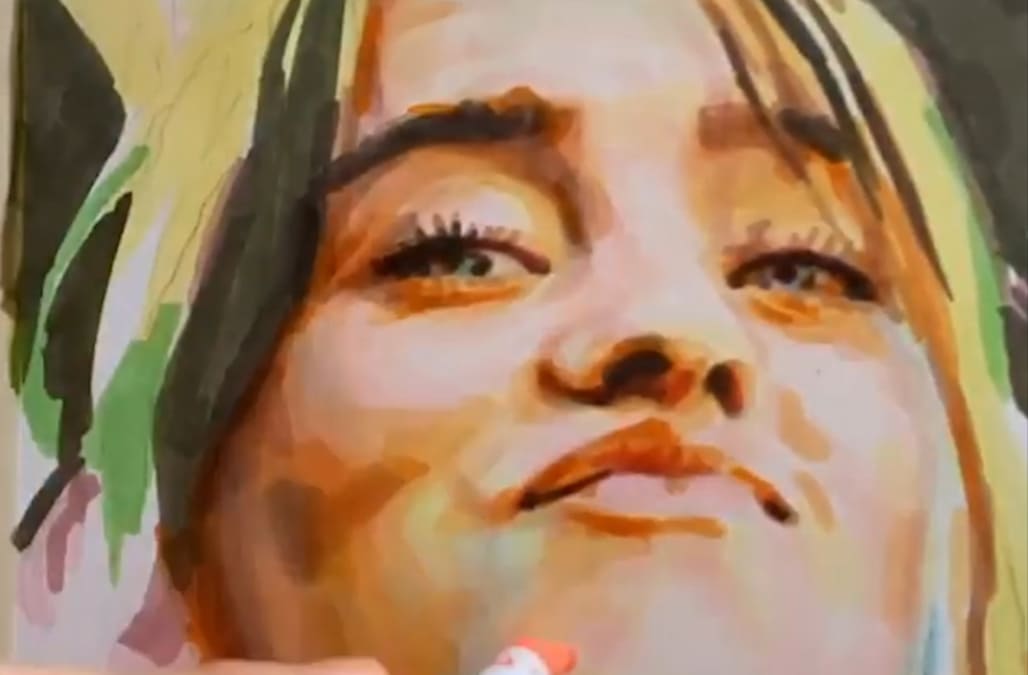 This artist uses markers to ‘paint’ celebrity portraits