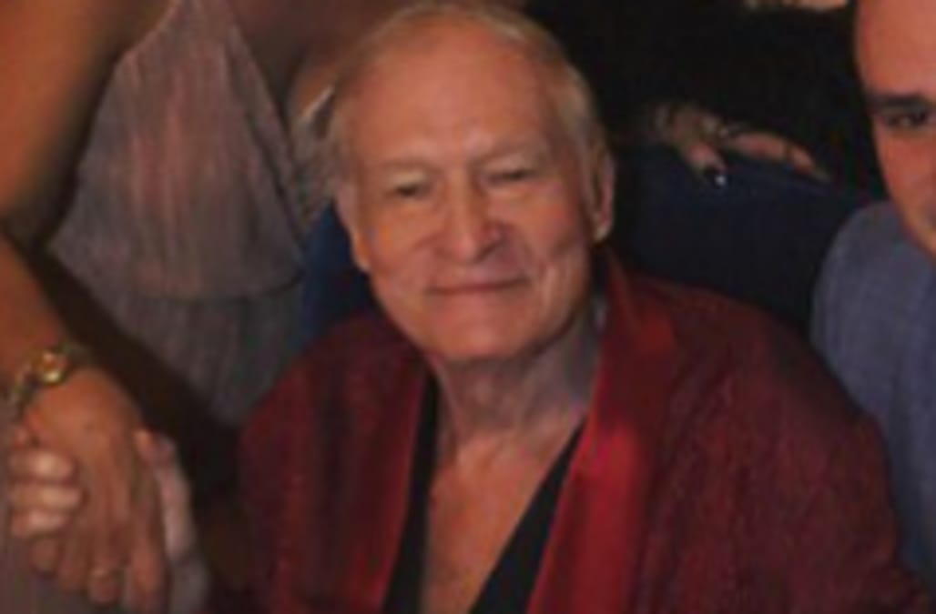 Hugh Hefner returns to Twitter with father-son photo celebrating ...