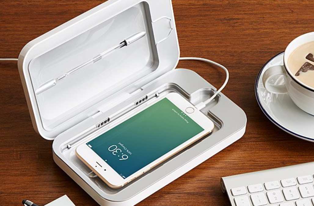 This sleek device zaps 99.9 percent of germs on any cell phone in just ...