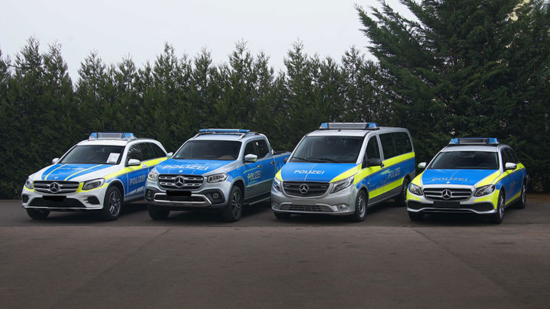Mercedes shows off new police vehicles, including X-Class truck ...