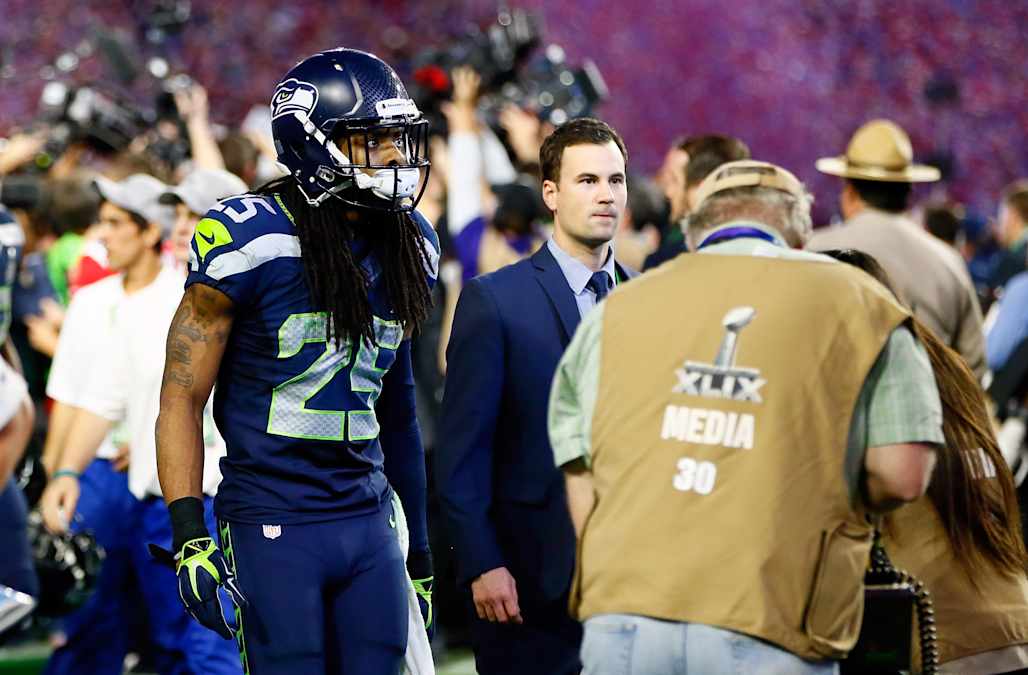 Richard Sherman's reaction to the interception is amazing - AOL