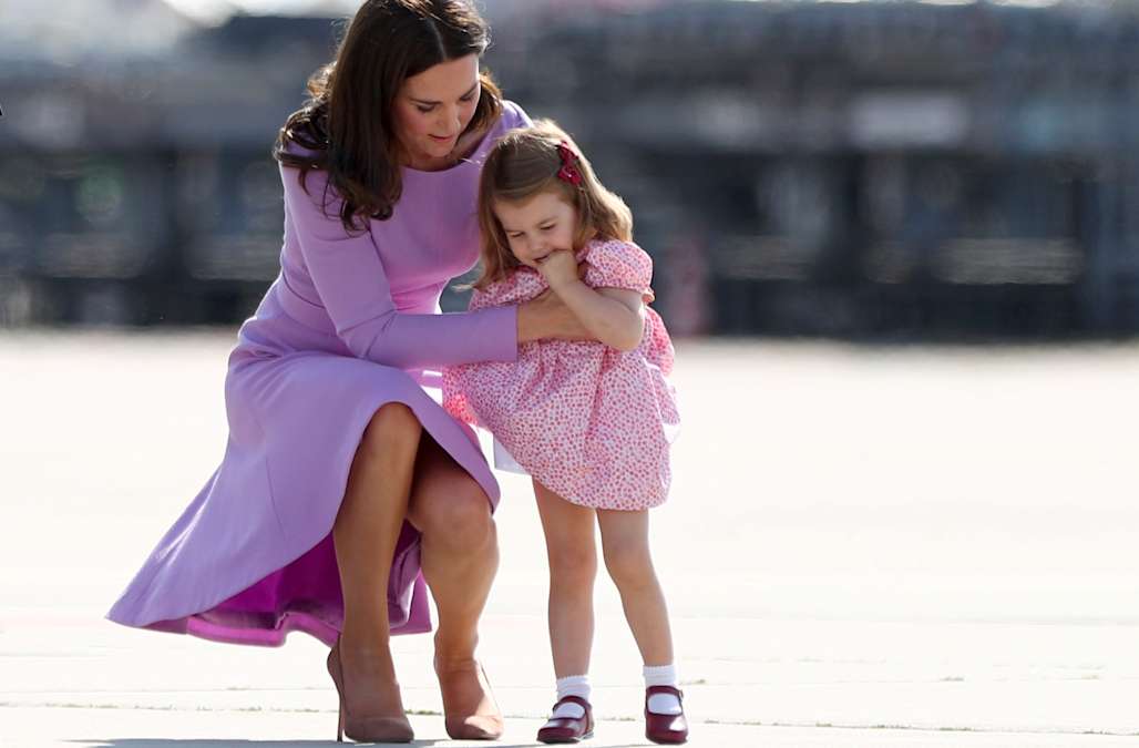 Princess Charlotte takes a tumble on final day of royal tour