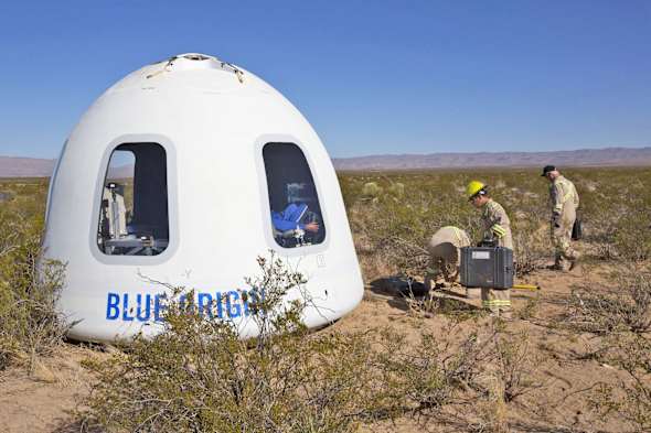 Blue Origin 最快明年首度試飛載人的 New Shepard