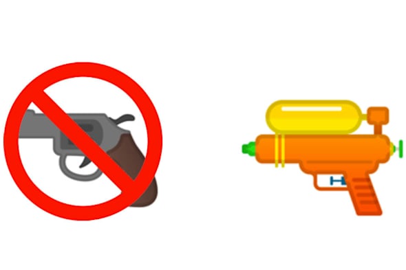 Google、微軟棄用仿真手槍 emoji，改以玩具槍替代
